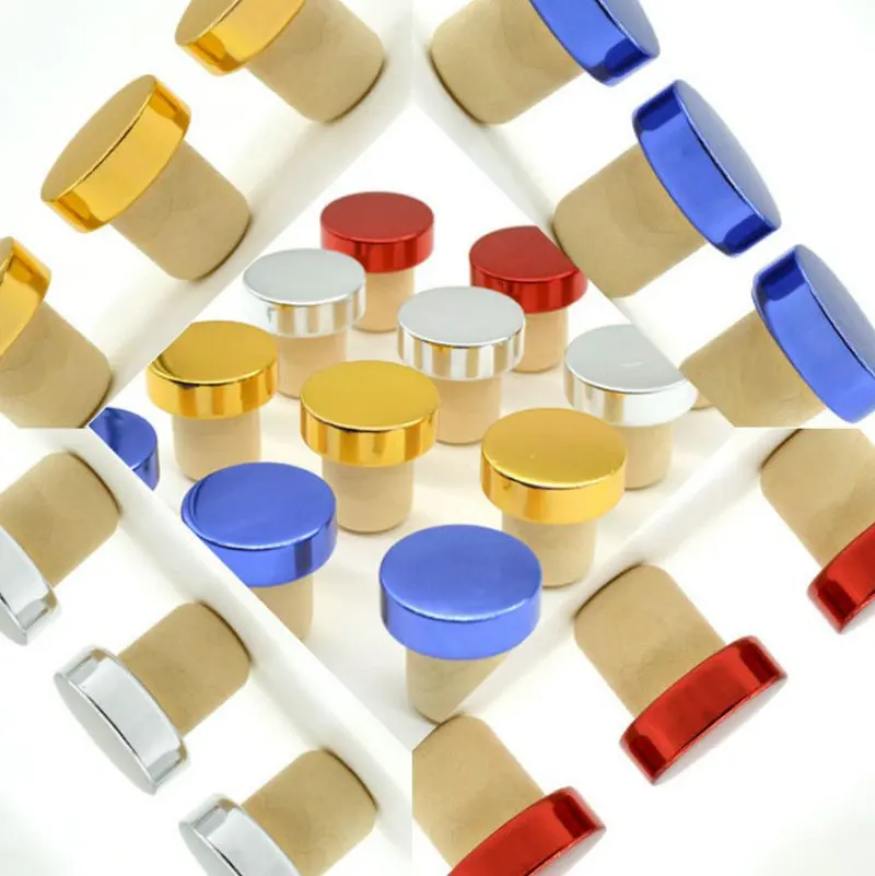 Avertan Custom T Shaped Gold Silver Blue Red Metal Cork