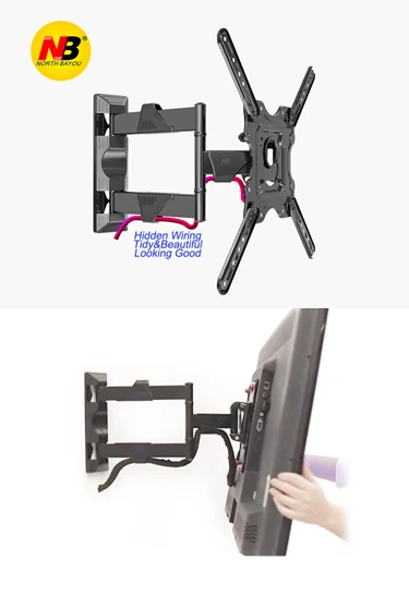Nb P4 Tilt Adjustable Arm Support 90 Degree Swivel Tv Wall Mount For 32 ...