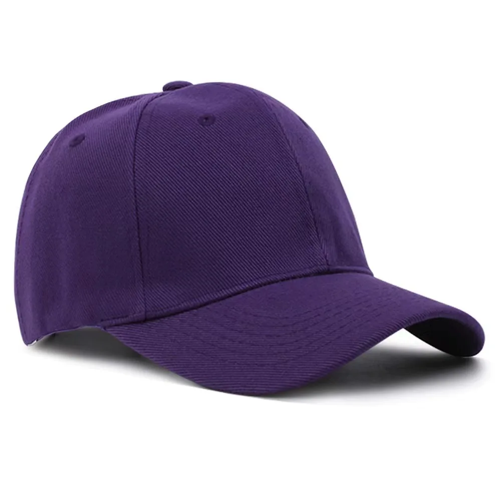 Baseball Cap Solid Color Common PVC Woven 6-Panel Peaked Cap Trendy ...