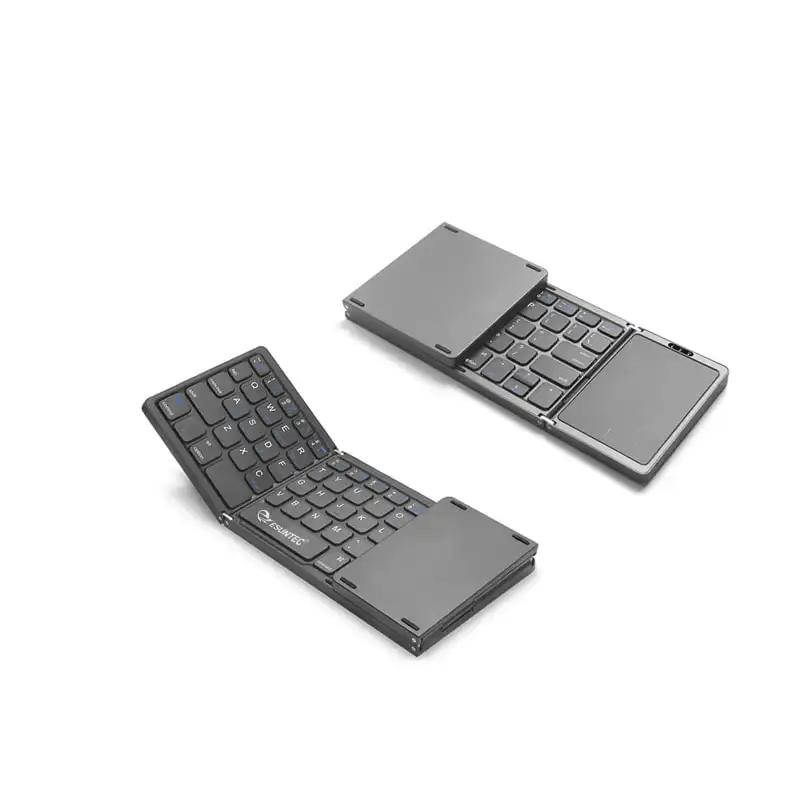 Bt Wireless Foldable Office Keyboard Slim Mini Portable Three-fold ...