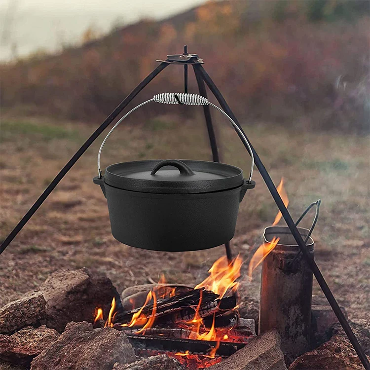Iron Cast Outdoor Parini Non Stick Camping Pot Cookware 7 Sets - Buy ...
