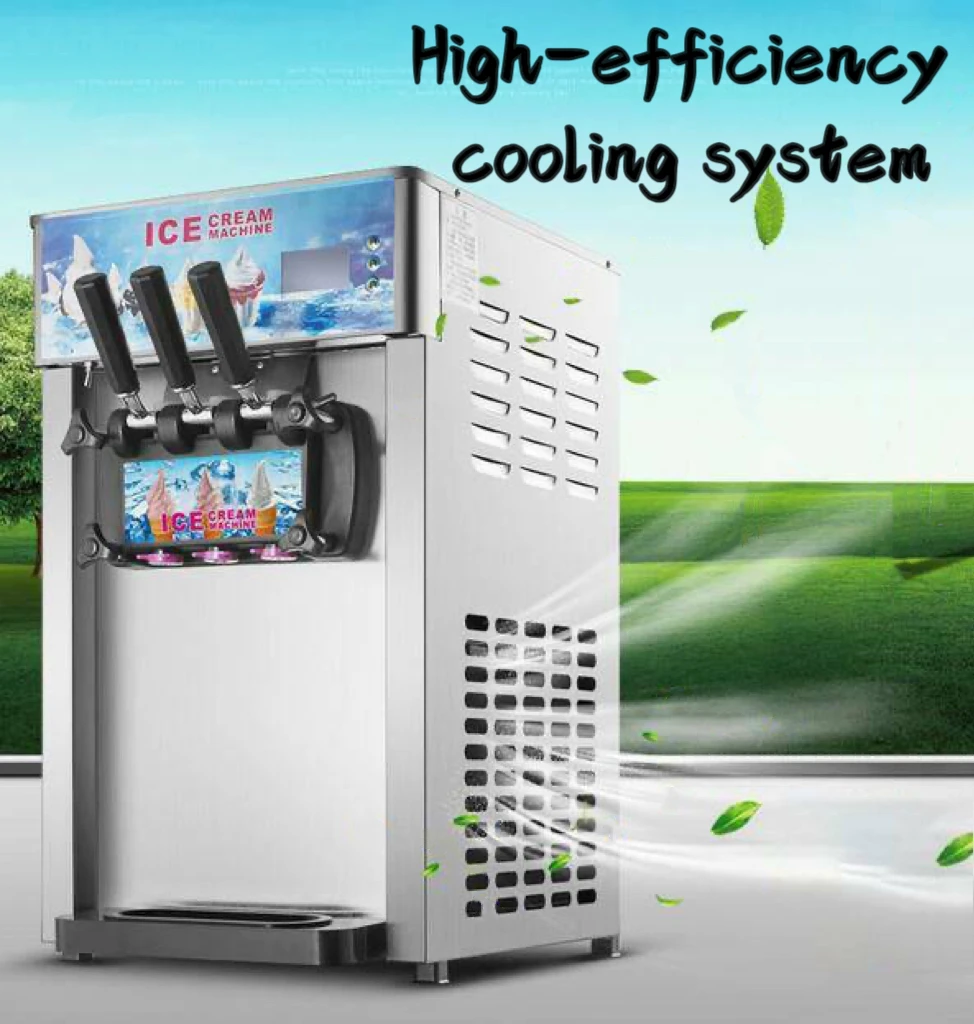 18l/h Commercial Soft Ice Cream Machine 1200w Slushy Ice Cream Machine ...