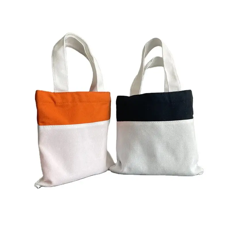 26*26cm Custom Canvas Sublimation Tote Bag Blanks Halloween Candy Bags ...