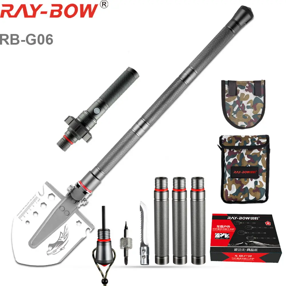 Outdoor Stainless Steel and Aluminum Multifunctional Shovel