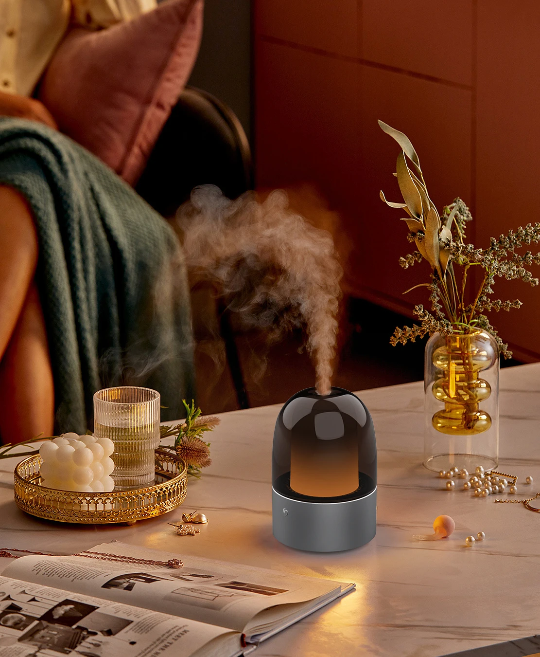 Smart Aroma Diffuser - 60ml Capacity, App-controlled