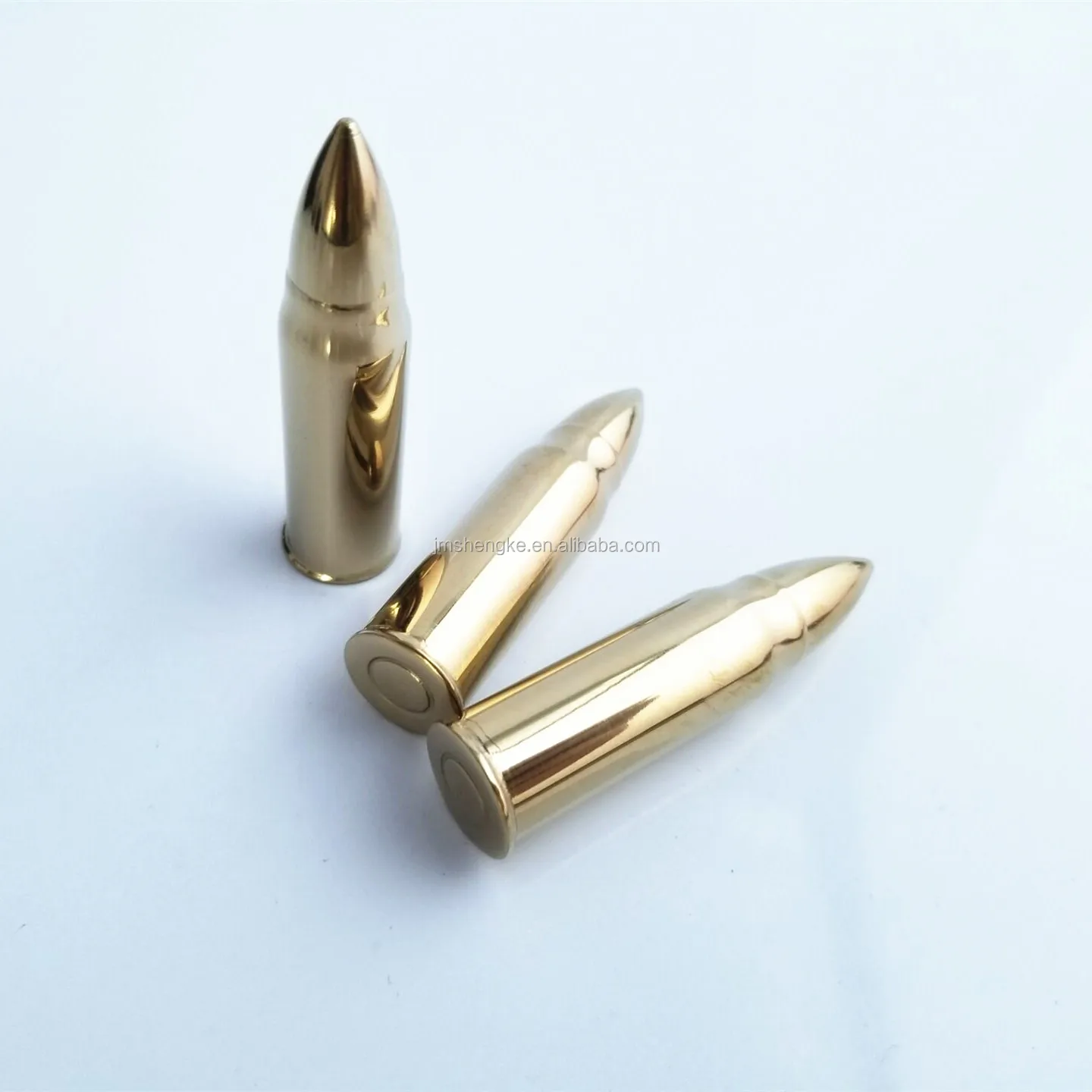 High Quality Gold Bullets Shaped Stainless Steel Ice Cubes With ...