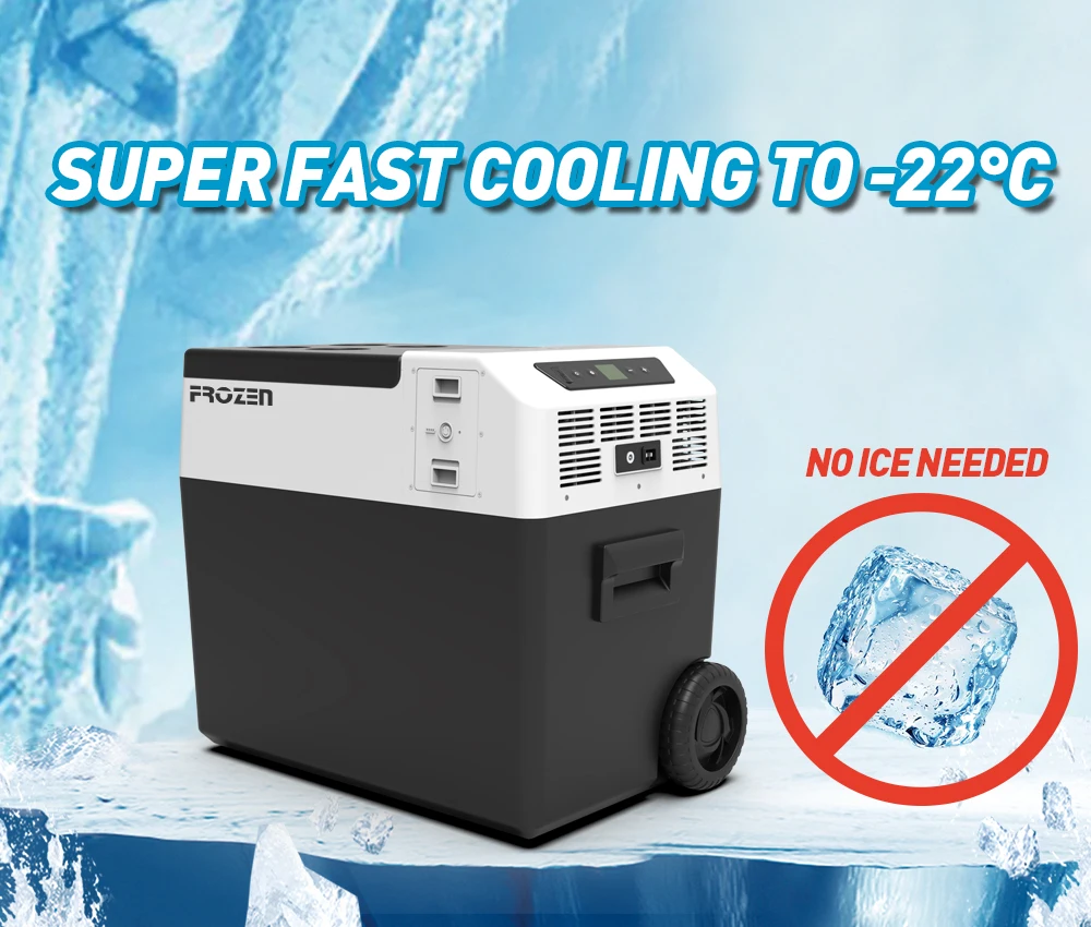 Battery Operated 40l Small Camper Refrigerated 12v 24v Mini Freezer Car ...