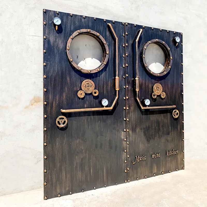 Retro Industrial Style Iron Door for Bar & Cafe Entrances