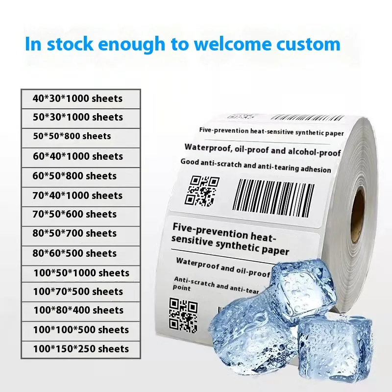 Synthetic Thermal Paper 6040 Adhesive Removable Tear-Resistant ...