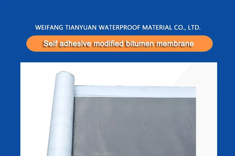 1.6mm Waterproofing Self-Adhering Polymer Modified Bituminous Sheet ...