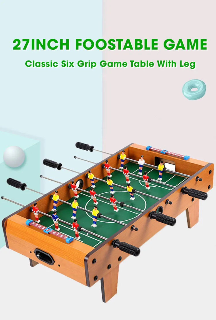 Eco 27 Inch Wooden Tabletop 6 Grip Soccer Table Game Baby Kids Football ...