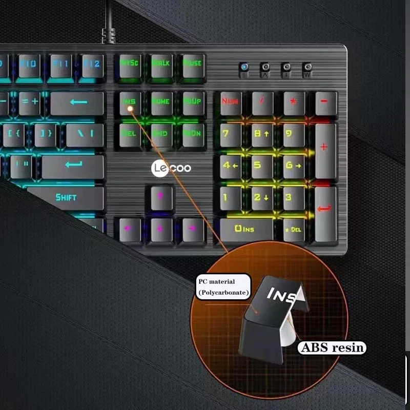 LECOO of Lenovo GK302 Mechanical Keyboard - 104 Keys Gaming