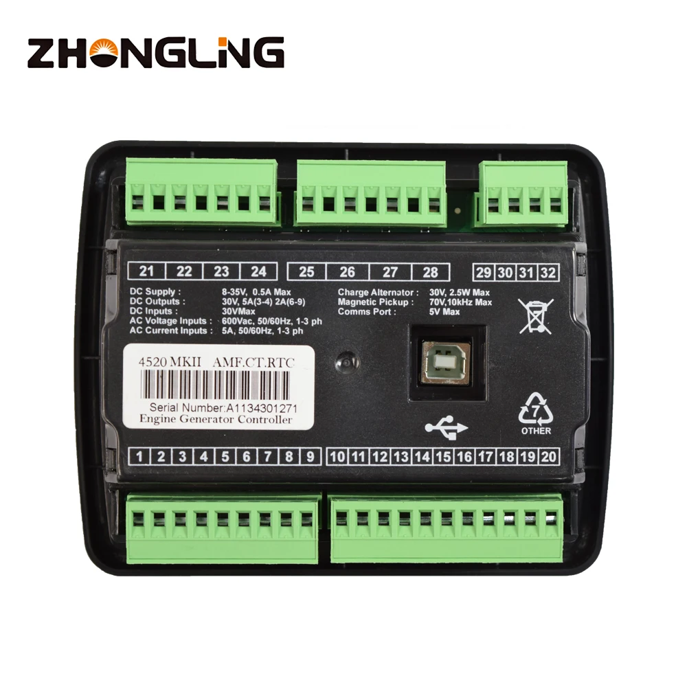 Engine Part Genset Controllers Replacement 4520 Mkii Zhongling Diesel ...