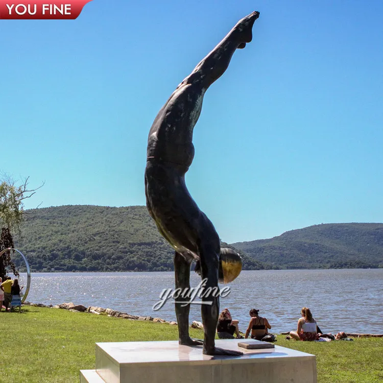 Life Size Bronze Gymnastics Athlete Sculpture Statue