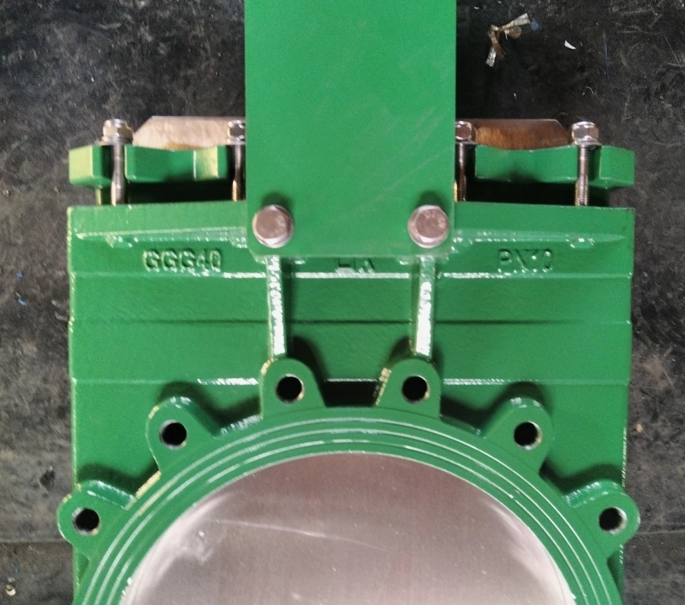 Flanged Pneumatic Knife Gate Valve 10 Inch 150lb Ductile Iron Knife ...