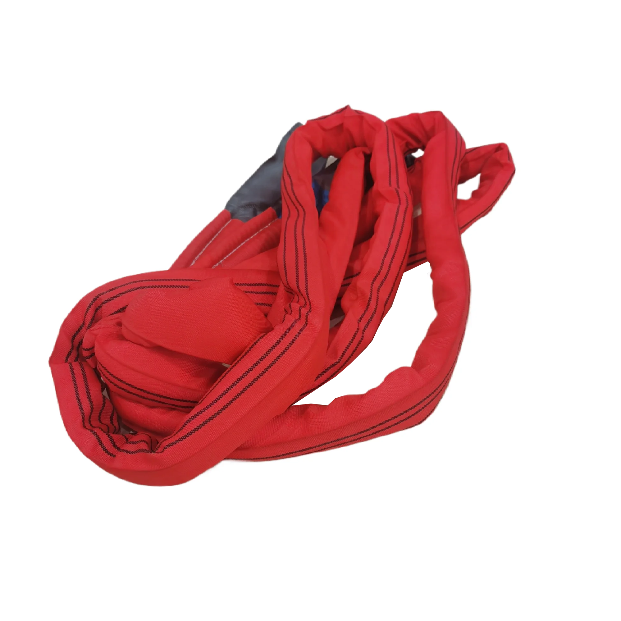Red 5 Ton Round Slings Lifting Straps Crane Flat Lifting Blet Endless ...
