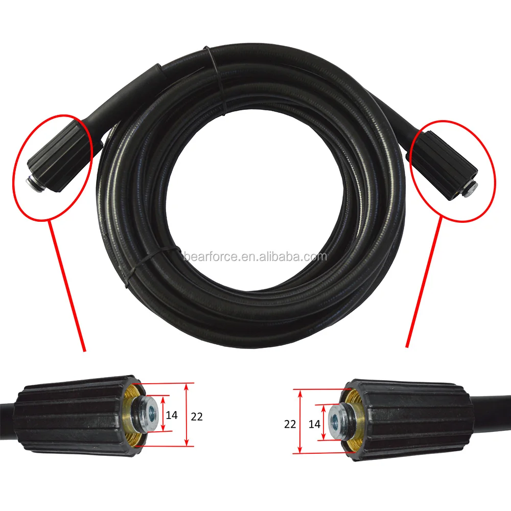 DN6 1/4" * 220bar / 3200psi * 10 m / 32 ft Poly Yarn Braided Plastic ...