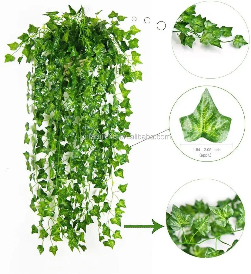 12 Strands Artificial Ivy Leaf Plants Vine Hanging Garland