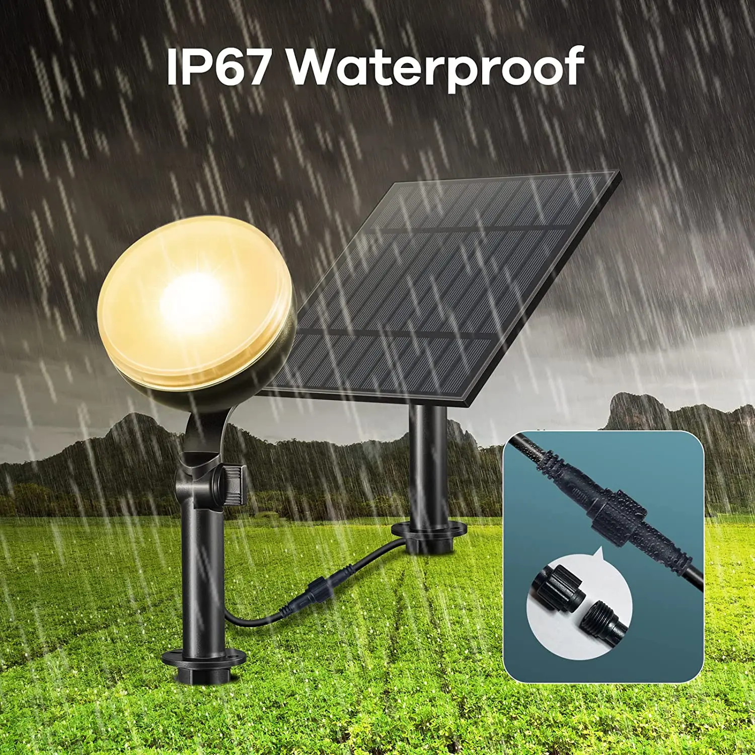 Oeco Hot Selling Garden Spotlight Kit Solar Powered Landscape Light ...