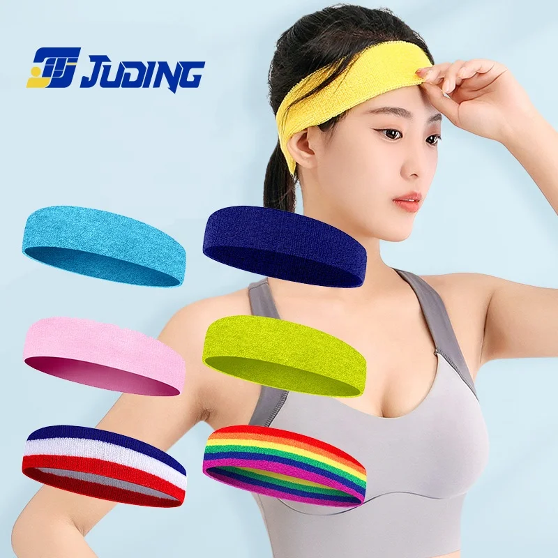 Juding Embroidery Customized Logo Sweat Bands for Sports