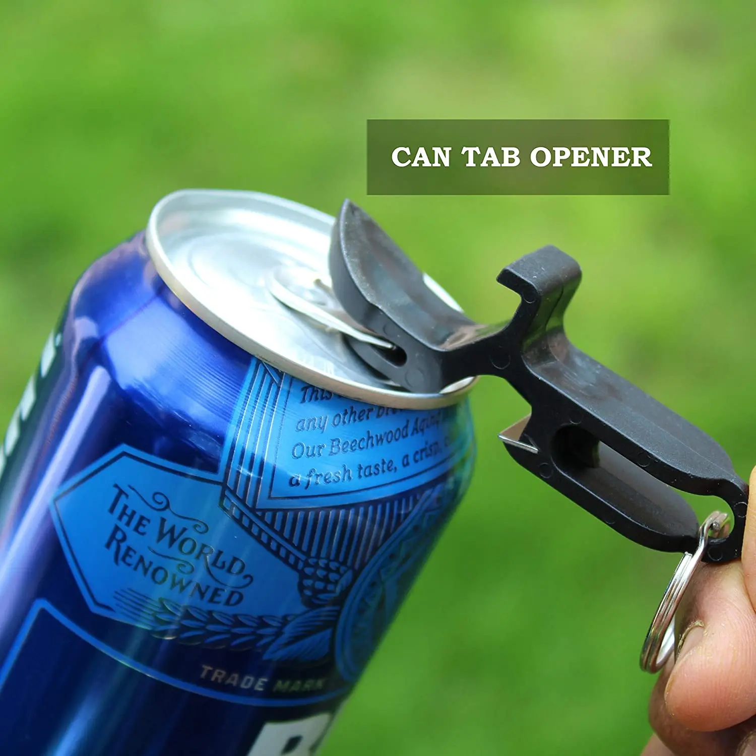 ABS Beer Can Top Opener Shotgun Keychain Tool - Durable & Versatile
