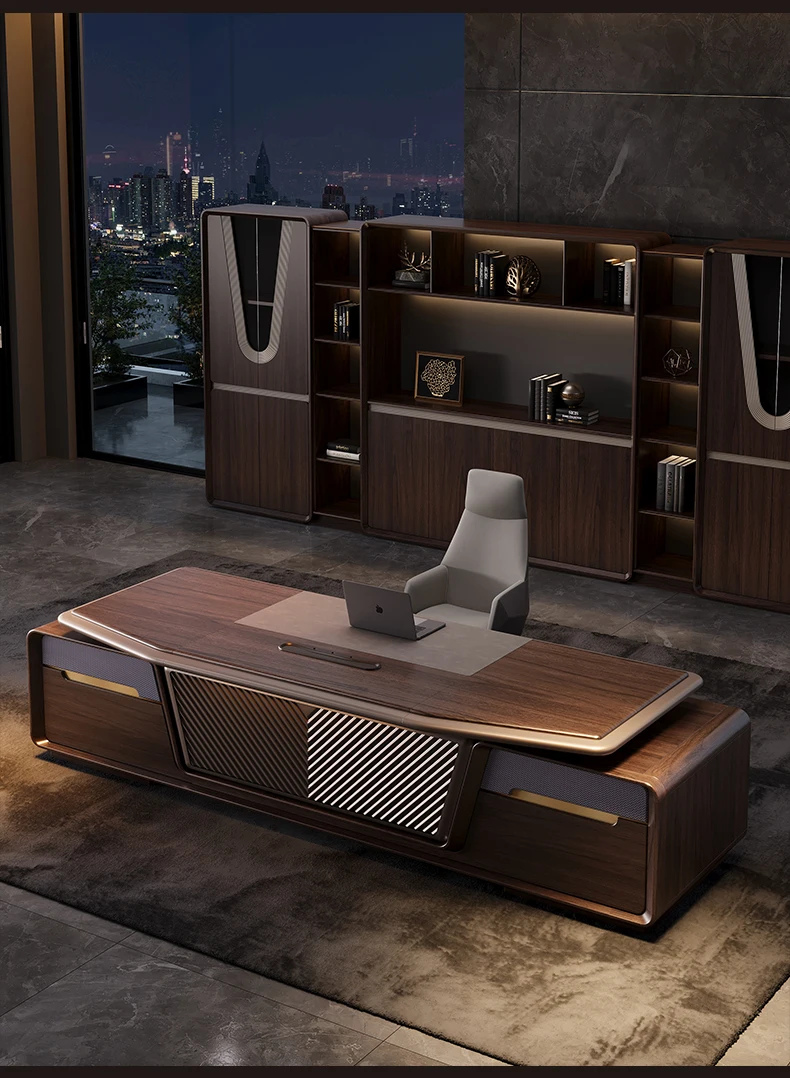 Modern Luxury Office Desk New Chinese Style Executive Leader Desk with ...
