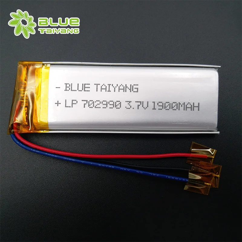 Blue Taiyang 702990 Lithium Ion Battery 3.7v 1900mah Rechargeable Lipo Battery - Buy Lithium Ion ...