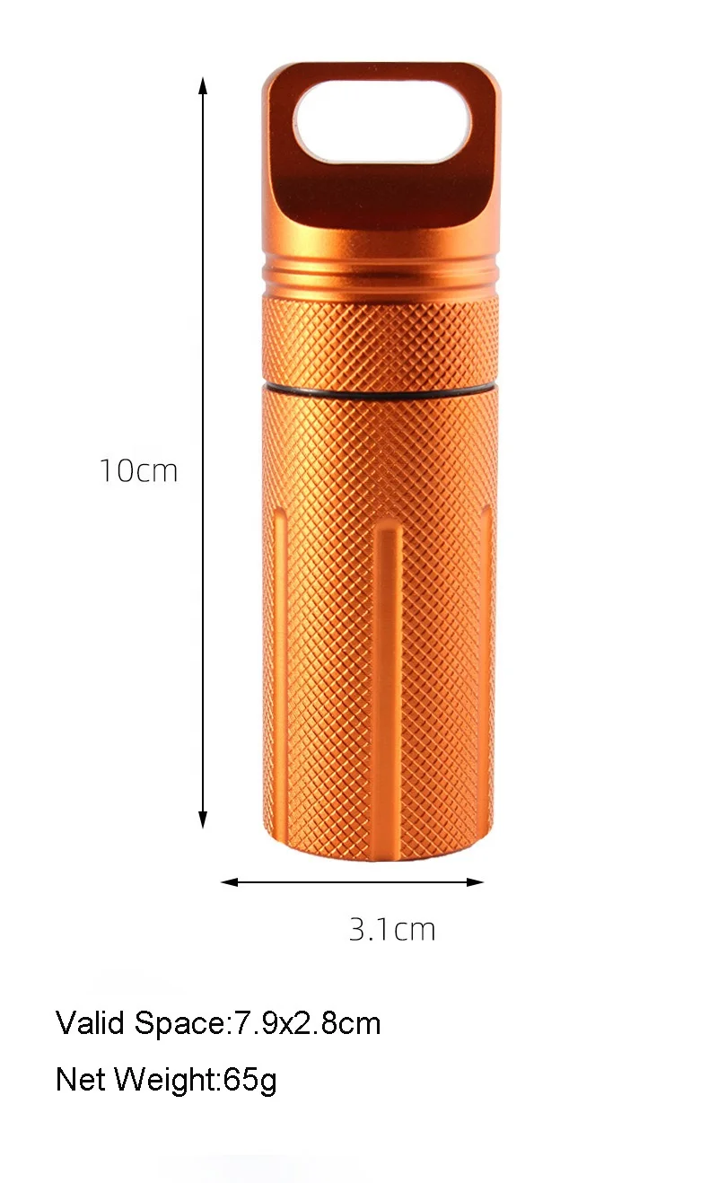 Outdoor Waterproof EDC Survival Container - Airtight Aluminum