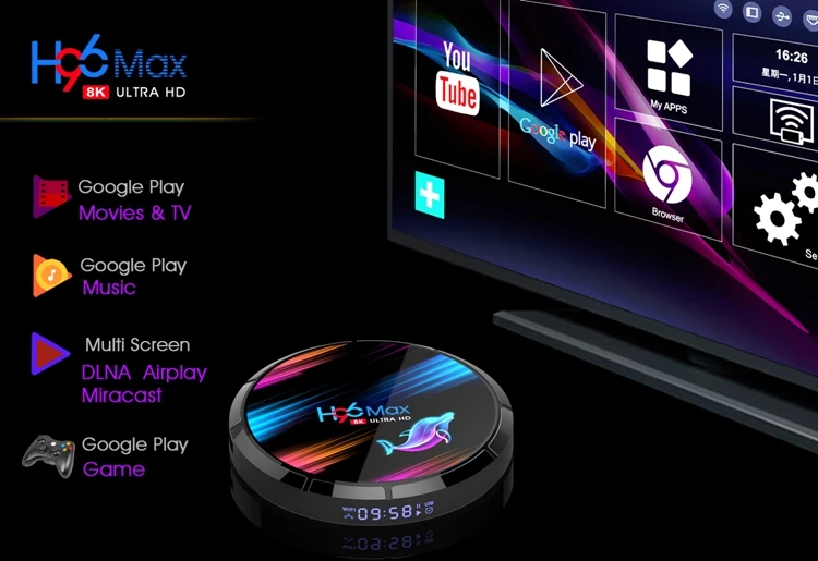 Newest H96 Max X3 8k Ultra Hd Android 9.0 Tv Box With 4gb 32gb 2.4g/5g ...