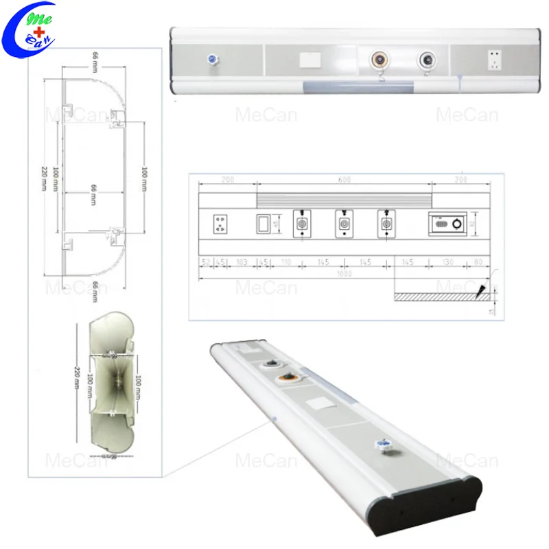 Custom Hospital Wall Oxygen Gas Outlet - ICU Bed Head Unit