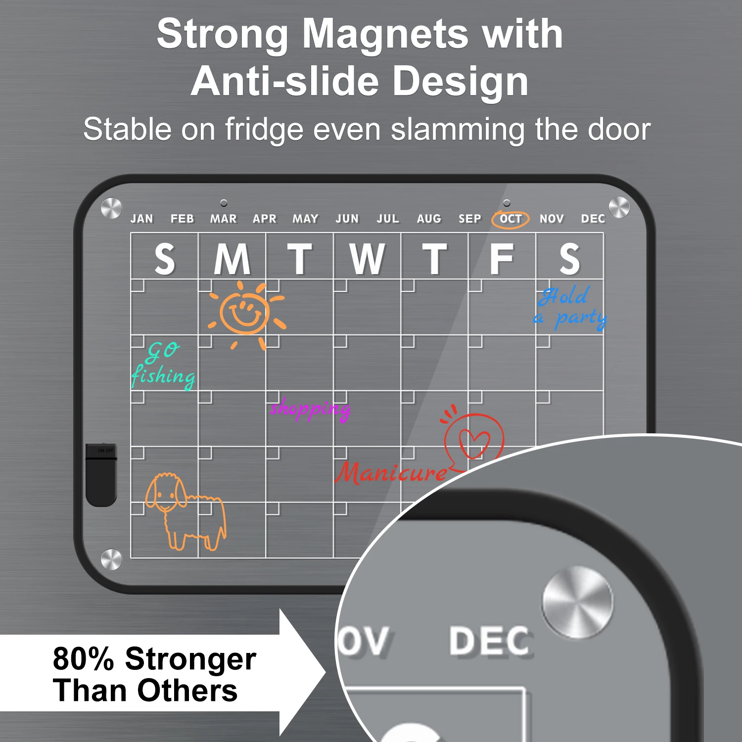 LED Desk Whiteboard with Acrylic Glass Clear Desktop Note Memo Table ...