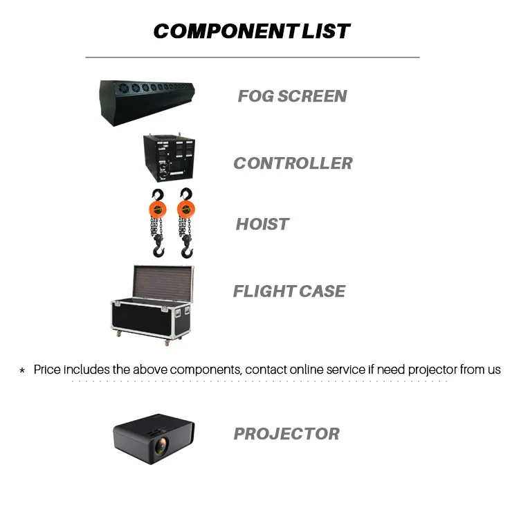Fog Screen Projection 2-4 Customize Mist Fog Machine Downward Smoke 3d ...