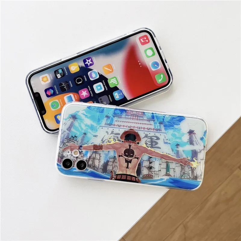 Japan Anime One Piece Zoro Ace Soft Tpu Clear Mobile Phone Case For ...