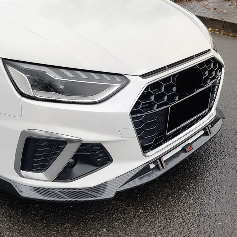 Car Front Lip Carbon Fiber Front Lip Front Bumper With Lips For Audi A4 ...