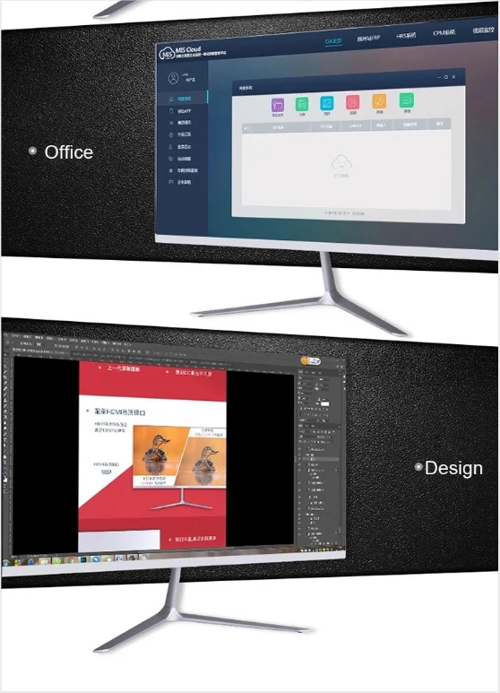 24 Inch 1k Curved Screen Pc Monitor Narrow Border Led Smart Computer ...