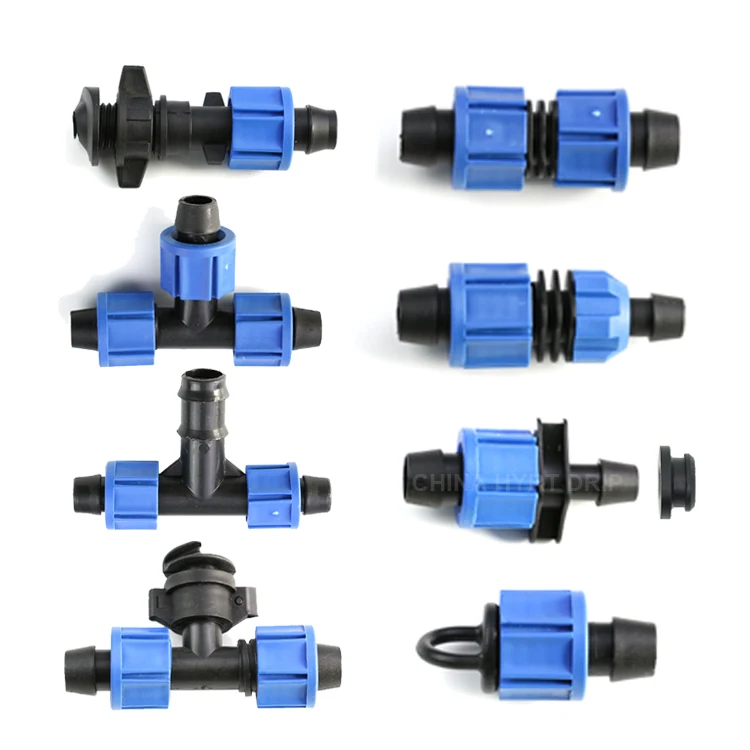 16mm 20mm Irrigation System Plastic Drip Tape Connectors