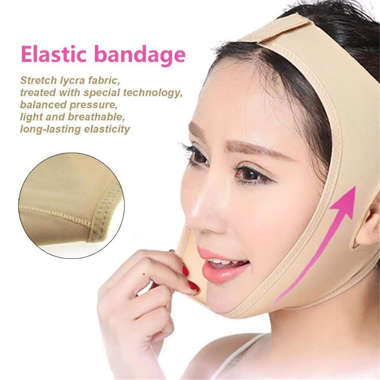 Face Lifting Slimming Belt Facial Cheek V Shape Lift Up Thin Strap Face ...
