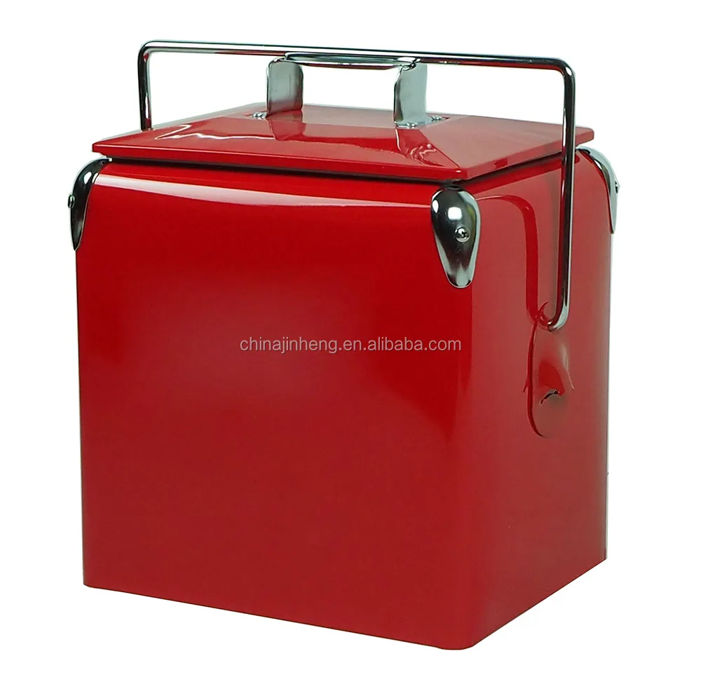 13l Cooler Ice Chest - Buy Metal Cooler Box vintage Style Metal Boxes ...