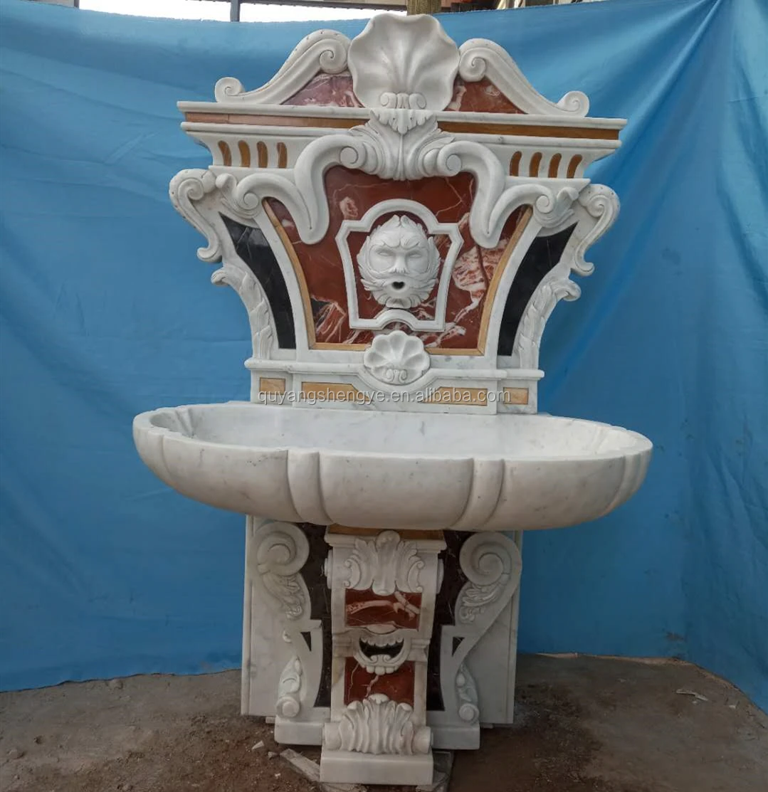 Yellow Travertine Marble Water Fountain With Lion Head In Stock - Buy ...