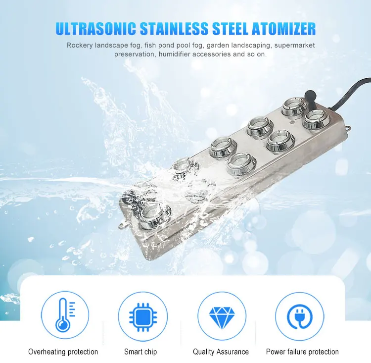 10 Head Ultrasonic Mist Maker Machine Industry Fogger Atomizer - Buy ...