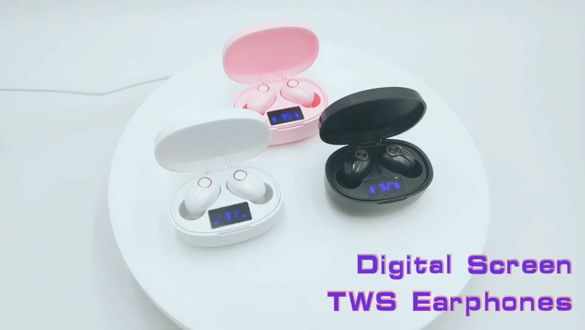 Mini Cute Pink Ear Pods Mic Speaker Stereo 2020 Tws Earbuds Bluetooth ...