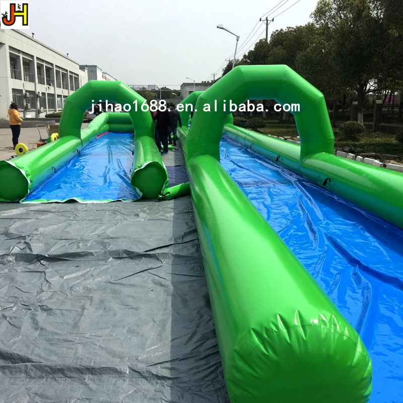 Long Inflatable City Slide Track Water Park Inflatable slip n Slide ...