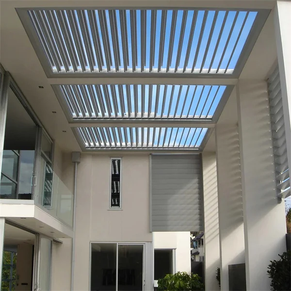 Vertical Aluminium Automatic Wing Louver Shutters - Custom Outdoor ...