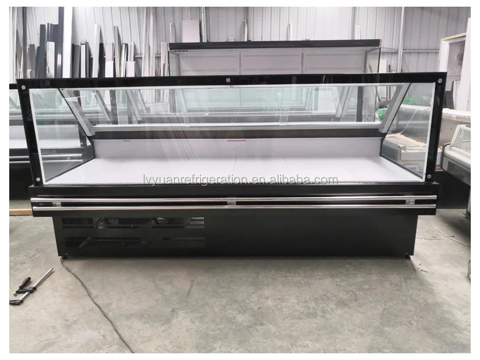 Fresh Seafood Display Case - Supermarket Table Freezer