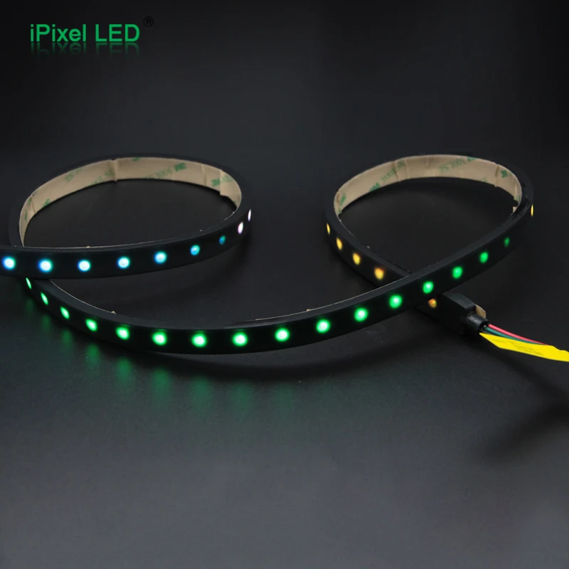 Black Color 13x5mm Top View Dc5v Addressable Neon Led Strip 60leds/m ...