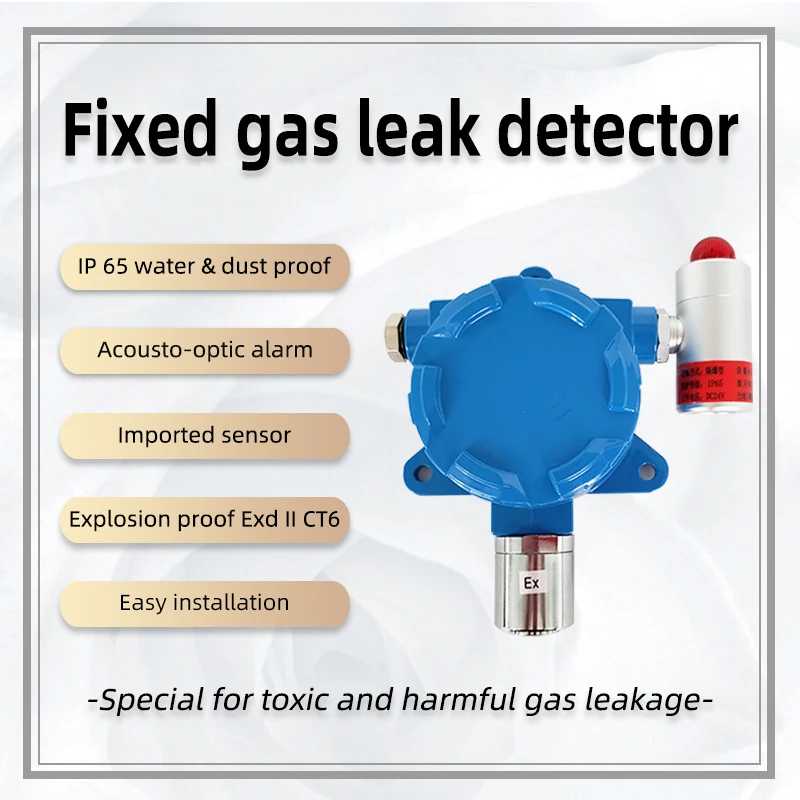 Atex Explosion Proof Fixed H2s Gas Detector Rs485 Output Hydrogen Sulfide Gas Leak Alarm ...