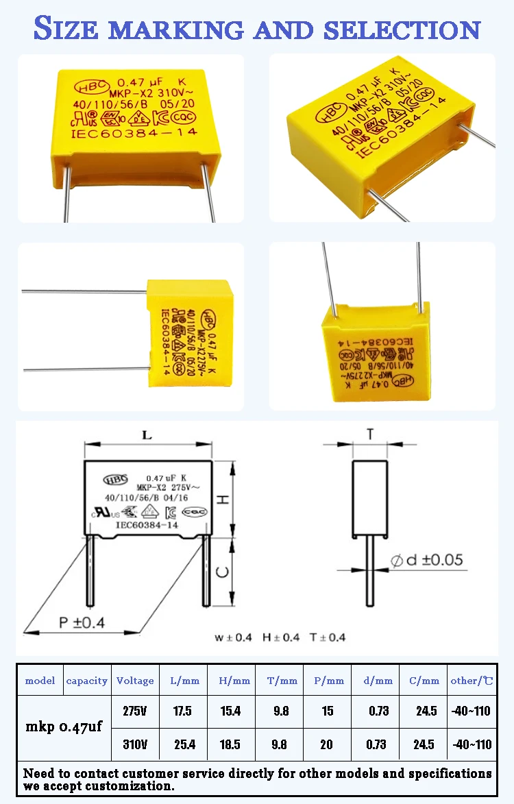 0.47uf 275v Mpx/mkp X2 Capacitor - Anti-Interference Solution