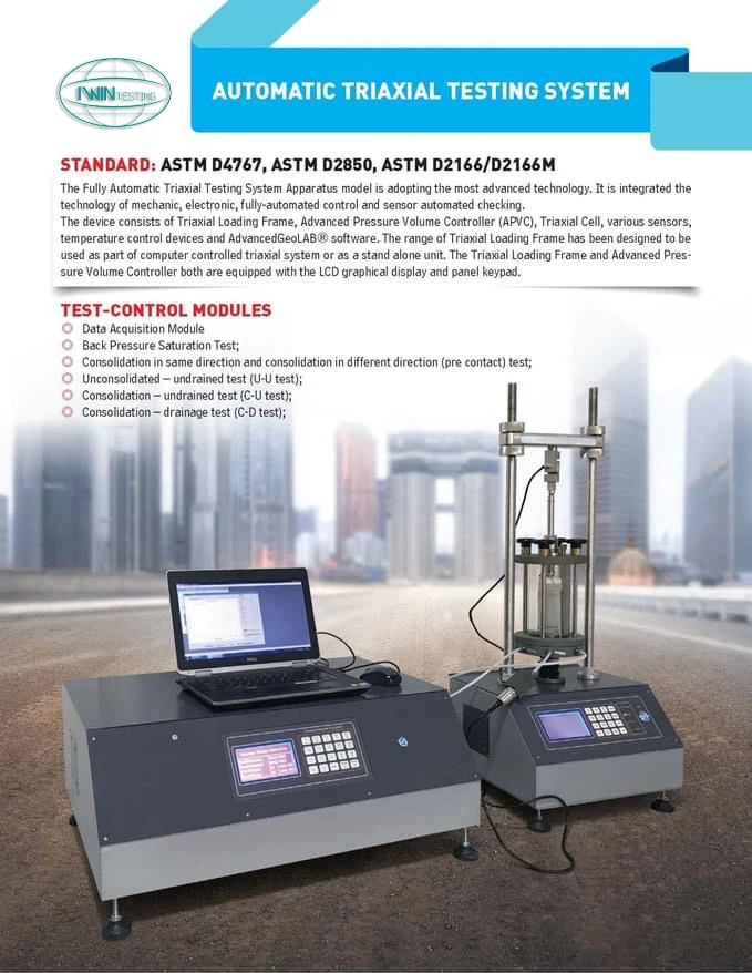 Triaxial Compression Test Equipment Unconsolidated Undrained Method ...