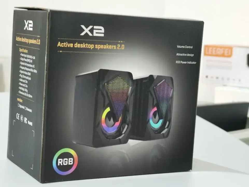 Colorful Led Light Pc Speaker Wired Usb Power Computer Rgb Led Gaming ...