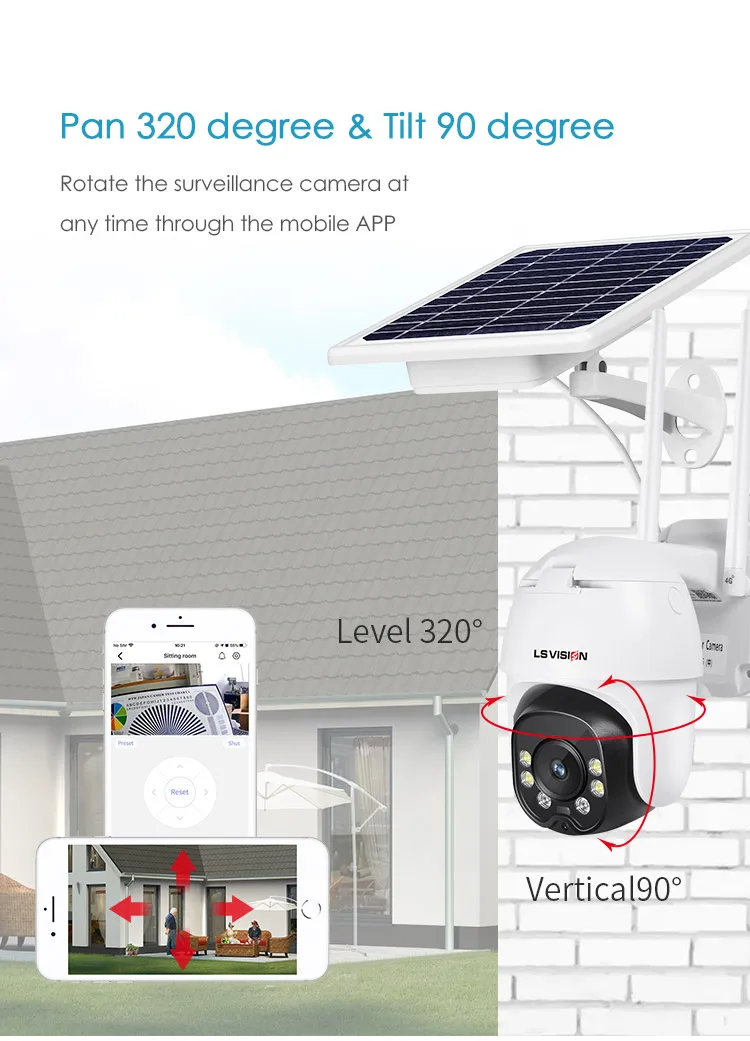 3g 4g Sim Solar Camera Mini Wireless Ptz Zoom Cctv Wifi Outdoor ...